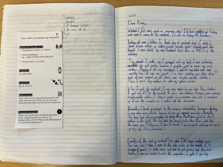 St George s CE Primary School Dear Diary